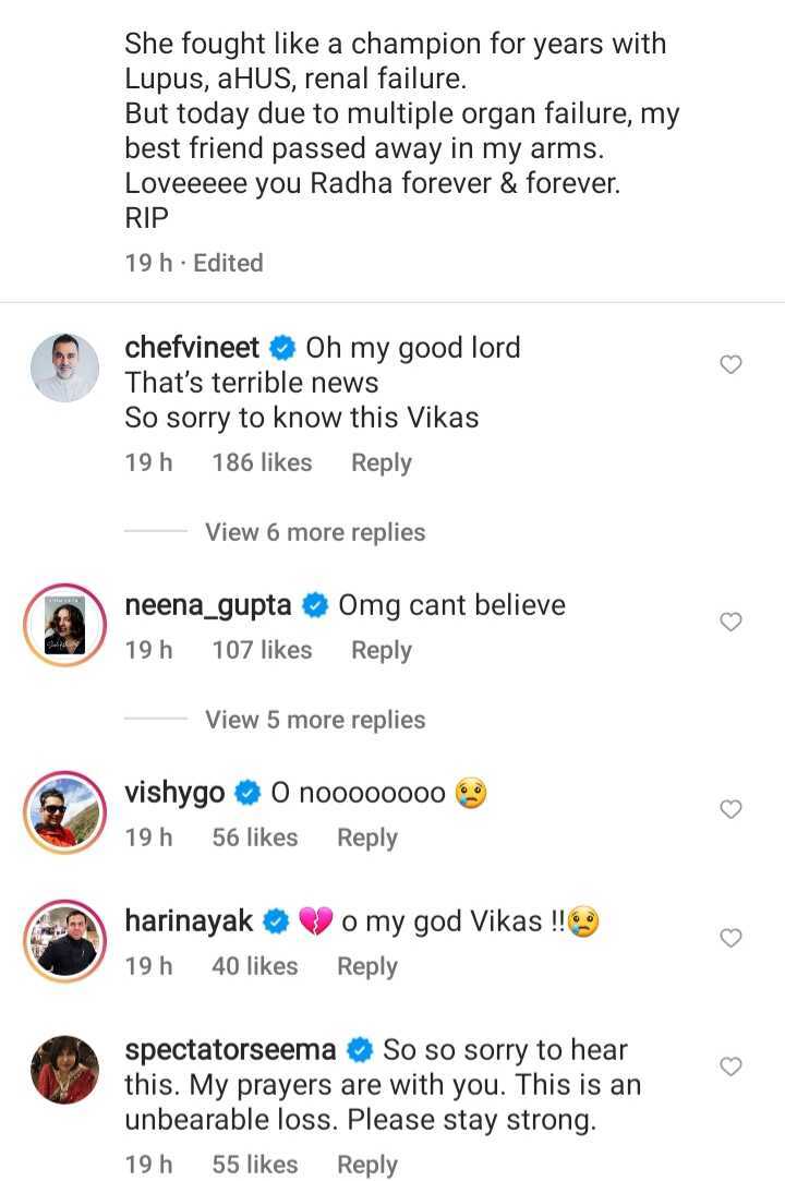 Vikas Khanna's Sister Passes Away, Neena Gupta, Kapil Extend Support