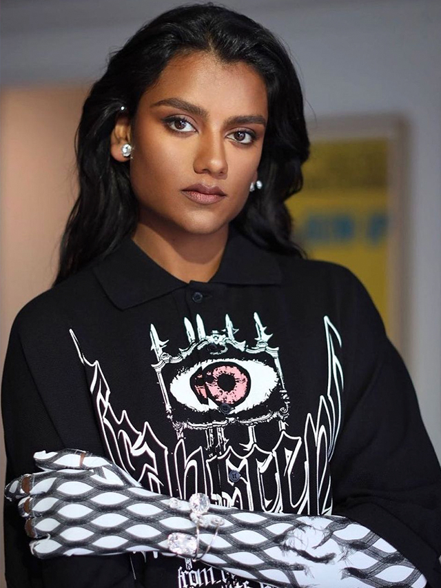 Simone Ashley Goes Grunge-Pop For London Fashion Week