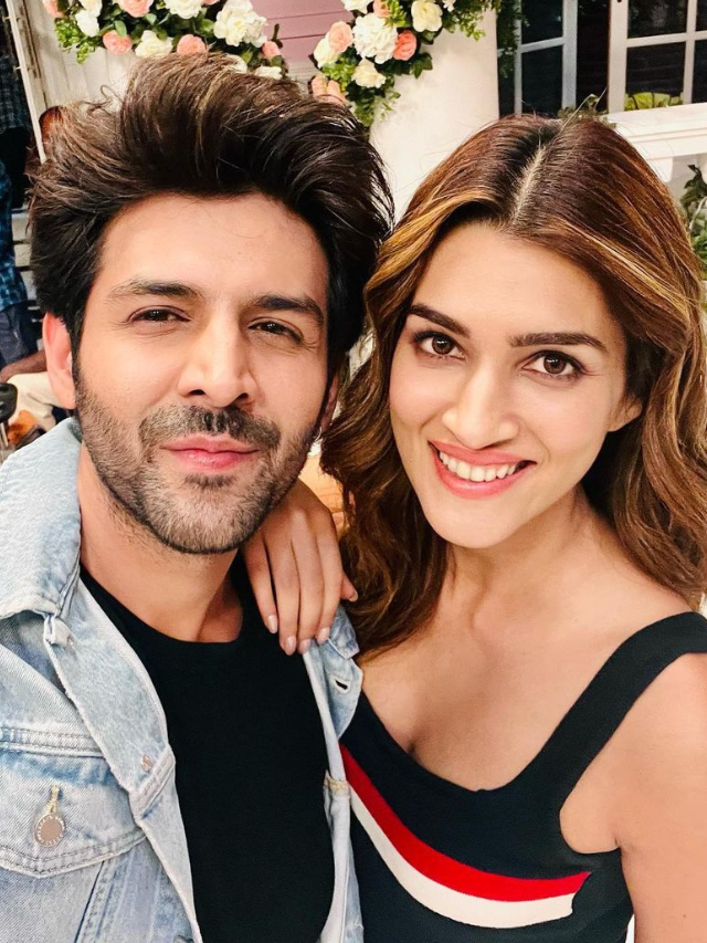 Kriti Sanon And Kartik Aaryan Are Major BFF Goals In Shehzada Wrap Up Celebration Pics