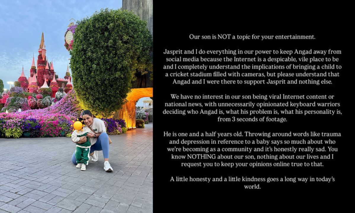 Sanjana Ganesan Hits Back At Trolls Mocking Son Angad Bumrah, Says ...